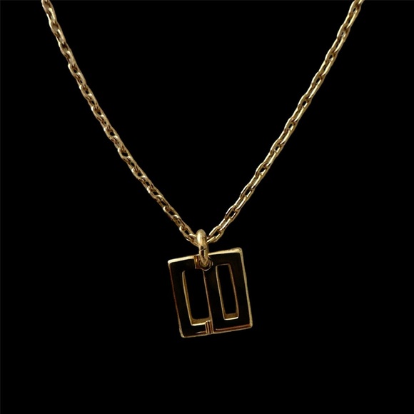 Dior | Jewelry | Rare Christian Dior Gold Logo Necklace | Poshmark